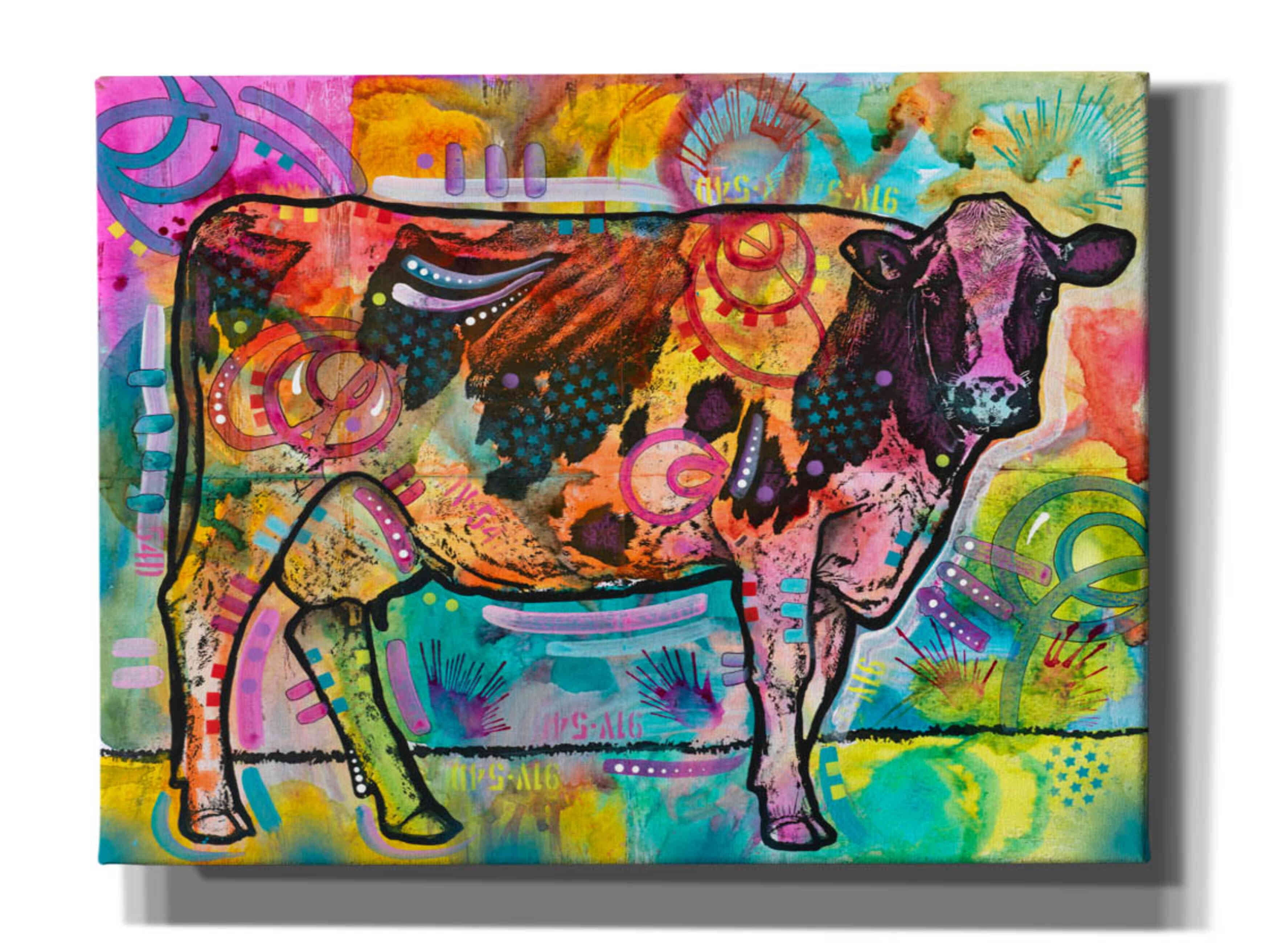 Epic Graffiti 'Cow - Mooove Over Rover' by Dean Russo, Canvas Wall Art ...