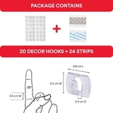 3M Command 17026 Adhesive Hooks Clips Hangs Xmas Fairy Lights 20Ct ...