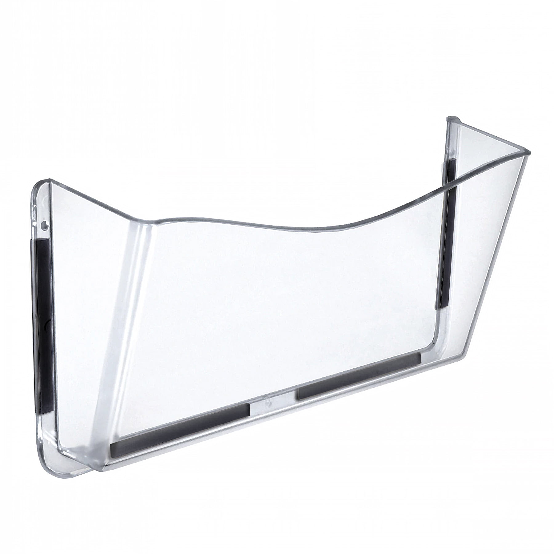 Azar Displays 250045 Clear Plastic Wall Mount File Holder with Magnets ...