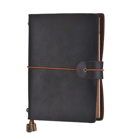 Leather Soft Cover Refillable Journal Notebook with Elastic Strap Diary ...