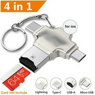 4-in-1 iFlash Drive USB External Memory Transfer Adapter, Portable ...