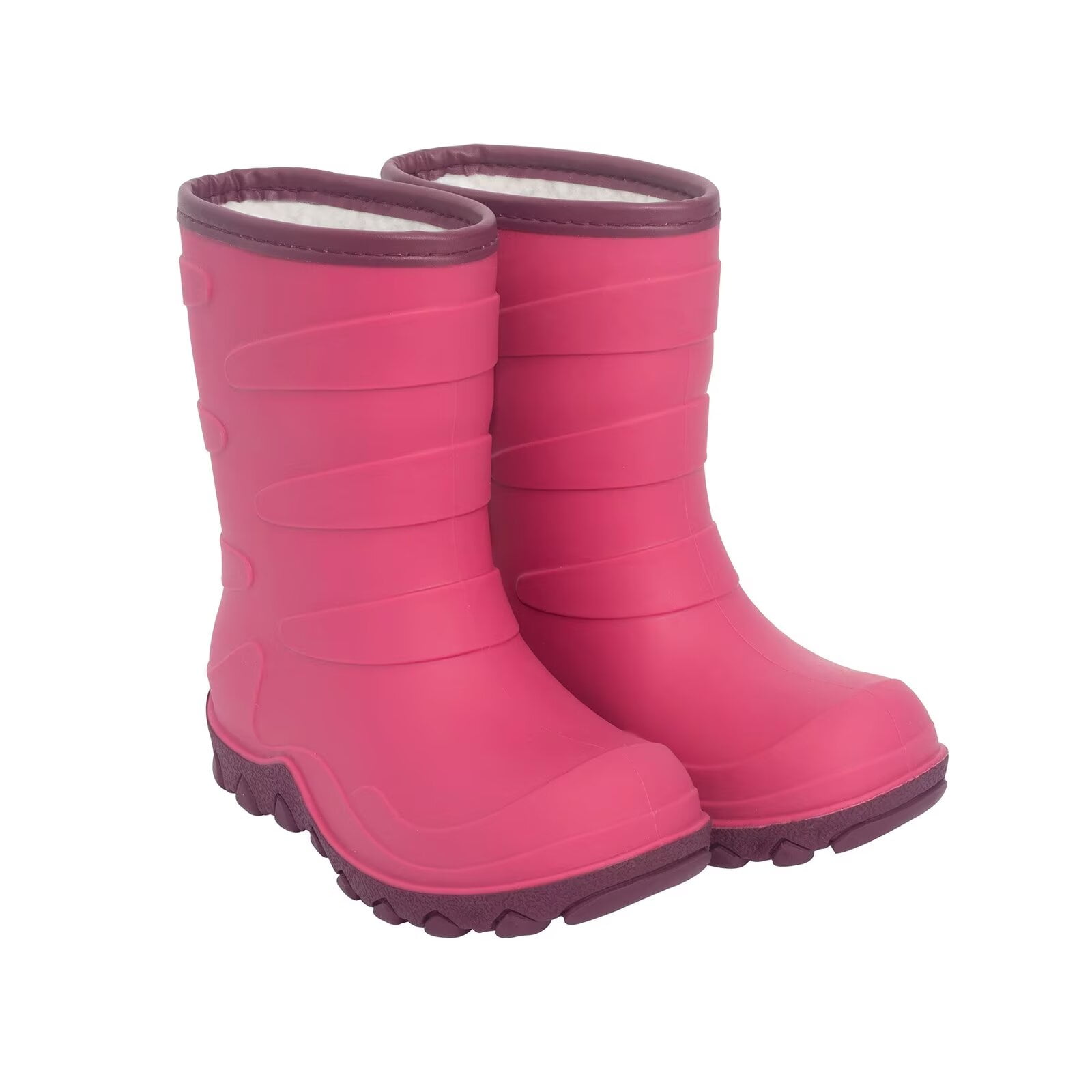 FUNCOO PLUS Kids Fleece Lined Rain Boots Girls Winter Warm Snow Boots ...