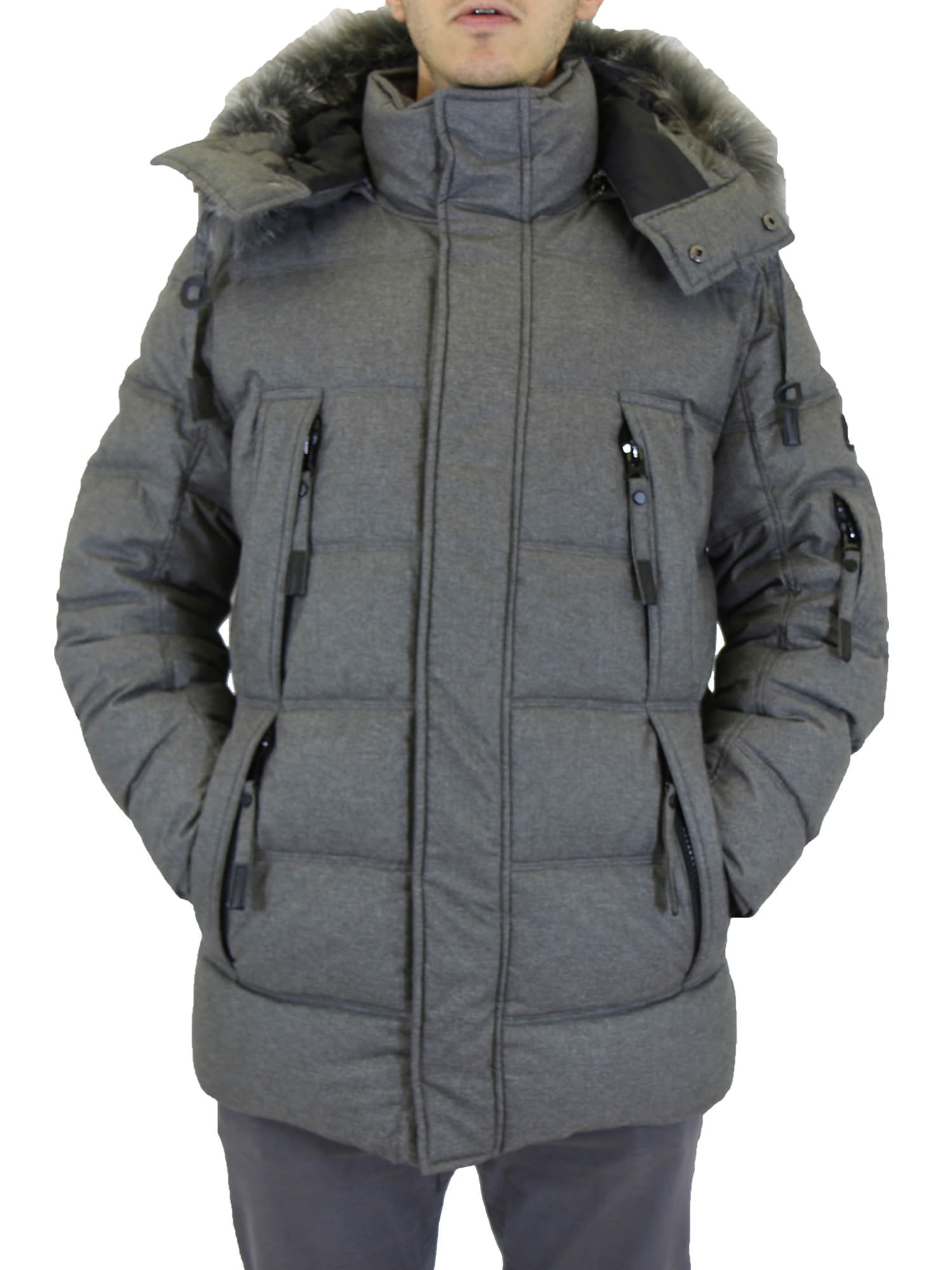 Men's Heavyweight Down Parka Jacket With Detachable Hood - Walmart.com