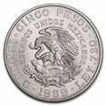 1959 Mexico Silver 5 Pesos Carranza BU - Walmart.com