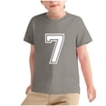 hoksml Kids Digital Print Short Sleeve T-Shirt Casual Round Neck Top ...