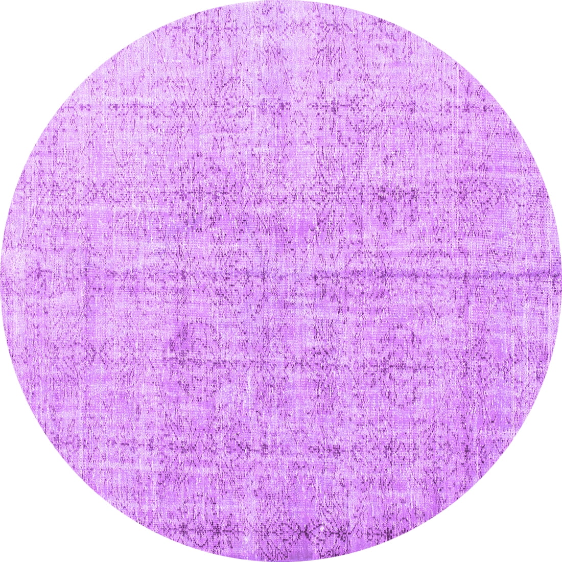 Ahgly Company Indoor Round Persian Purple Traditional Area Rugs, 6 ...