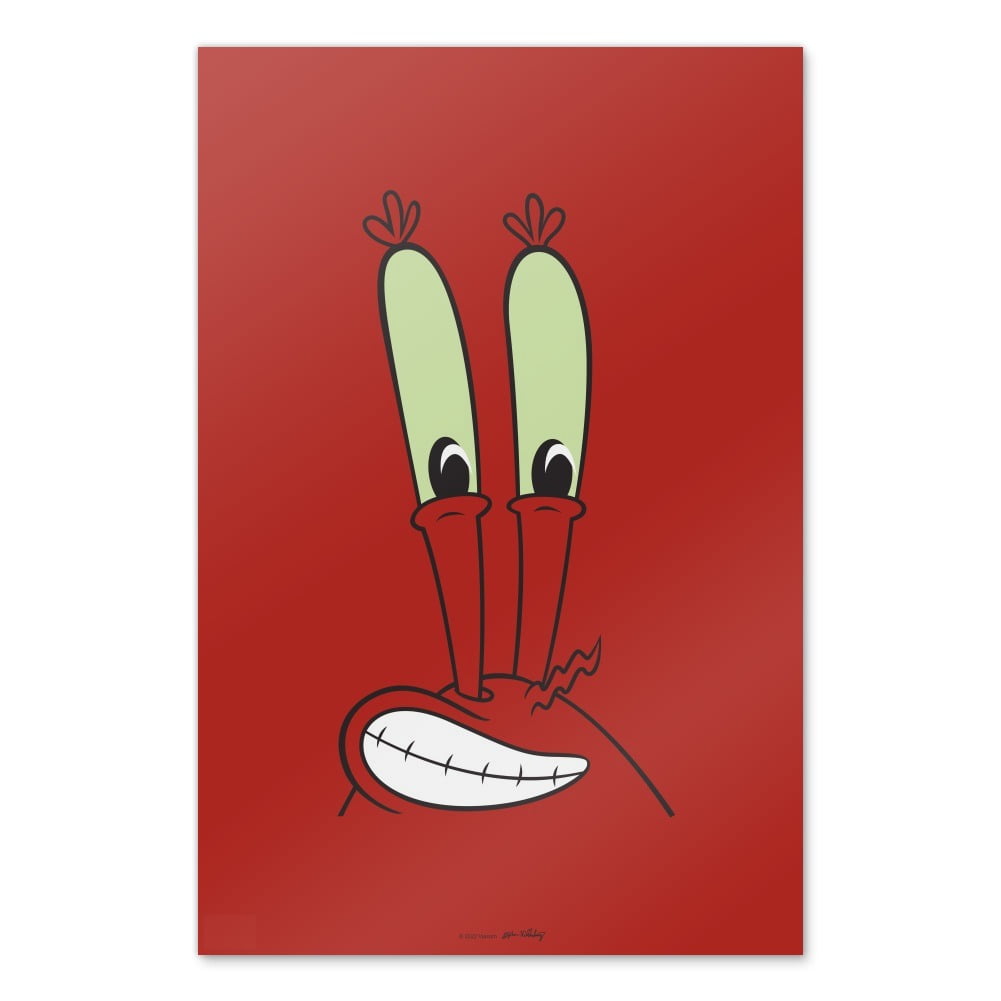 SpongeBob Mr. Krabs Face Wall Art Picture Paper Poster Décor Home ...