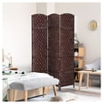 Room Divider 6FT, 3 Panel Folding Privacy Screen, Woven Partition ...