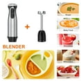 Bonsenkitchen Immersion Hand Blender 20-Speed Stainless Steel Handheld Mixer for Soup Smoothies ...