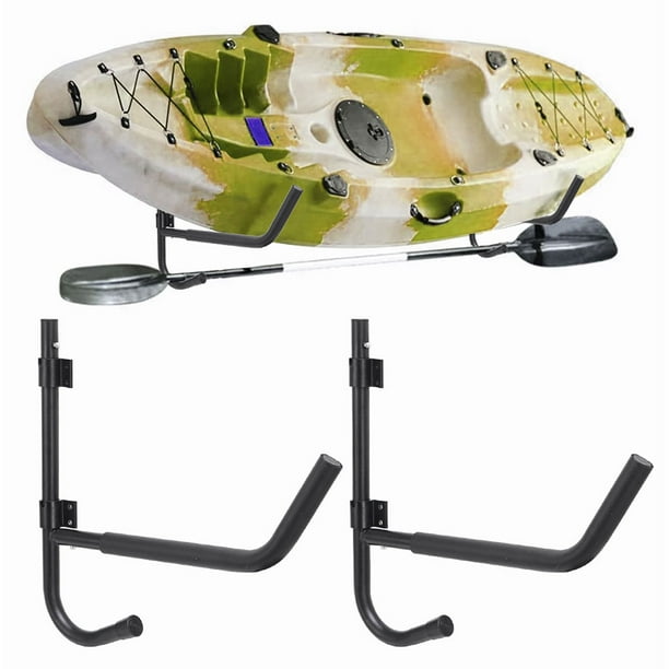 2 Pieces Kayak Rack Foldable Walls Horizontal Wall Mounted Paddle Canoe ...
