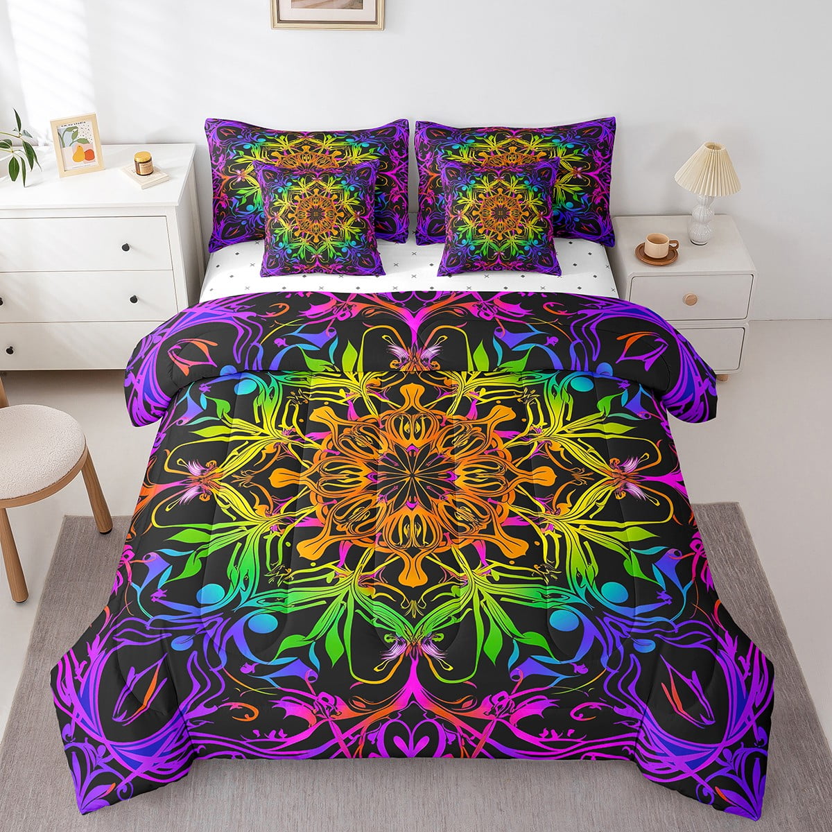 Click here for Yst Datura Mandala 7 Piece Comforter Set Full Bed... prices