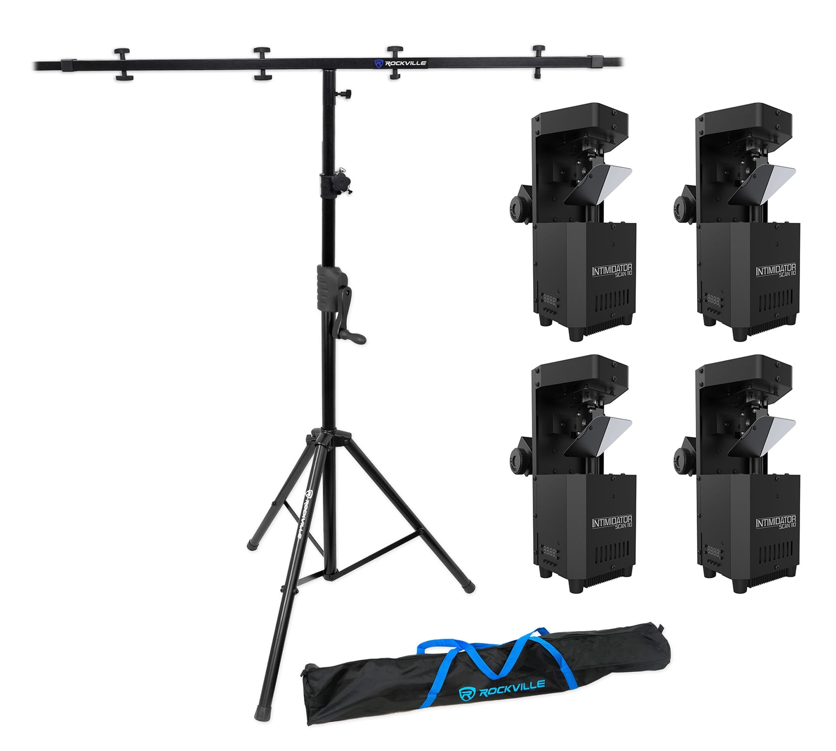 (4) Chauvet Intimidator Scan 110 LED Scanner Lights+Crank Up Lighting ...