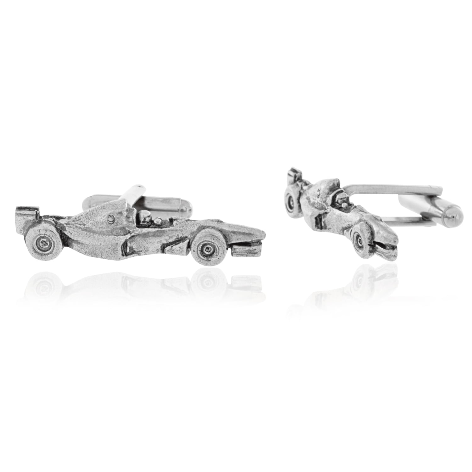 Pewter Formula 1 Racing Race Car Cufflinks - Walmart.com