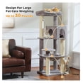 57.9'' Cat Tree for Large Cats, Multi-Level Tower with Scratching Posts ...