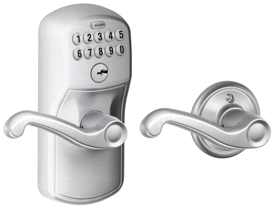 Schlage Fe575-Ply-Fla Plymouth Keypad Entry - Chrome - Walmart.com