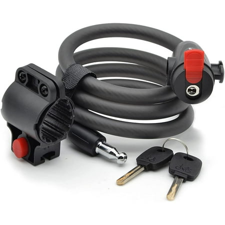 Bike Lock Cable 4 Feet Bicycle Security Chain Lock with Combination Key ...