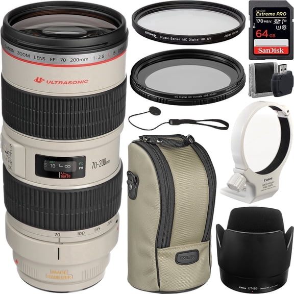 Canon EF 70-200mm f 2.8L USM Telephoto Zoom Lens (International Model ...