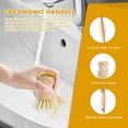 6 Piece Bamboo Dish Brush Set with Coconut Sponge - Wooden Dish Brush ...