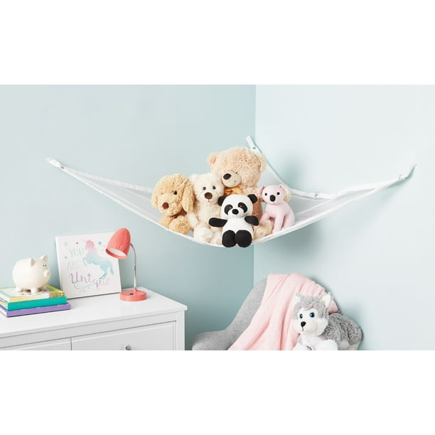 Your Zone Hanging Storage Net - White, Kids Room, Garage, Organizer ...