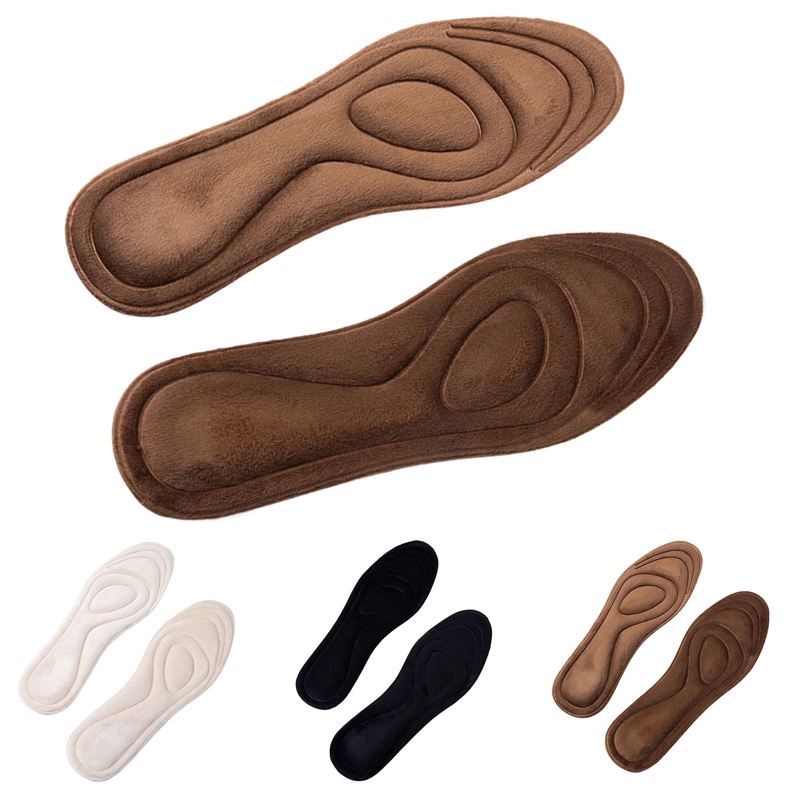 1 Pair Shoes Insoles Breathable Ergonomic Design Cozy Cuttable Keep ...