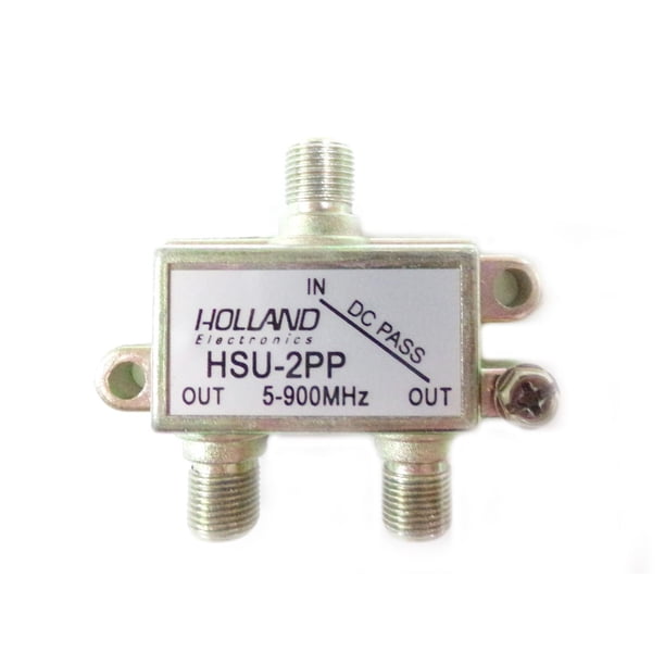 2-Way Splitter, (5-900 MHz), Diode Steered, DC Pass, CATV(2 pack/order ...