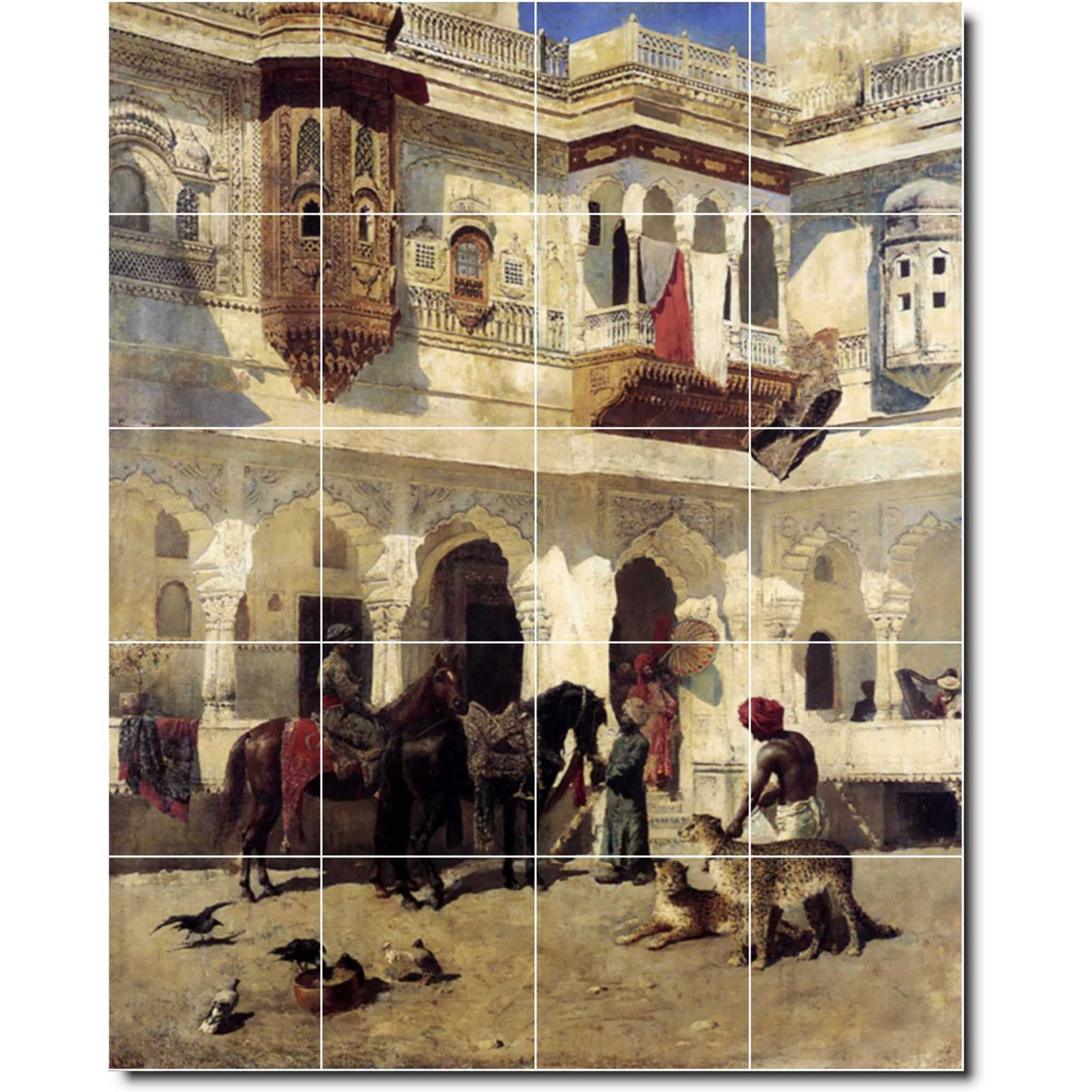 Ceramic Tile Mural-Edwin Weeks City Shower Tile Mural 15. 24" w x 30" h ...