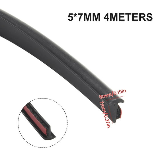 4M Adhesive Rubber Seal Strip for Car Front/Rear Side Window, Weather ...