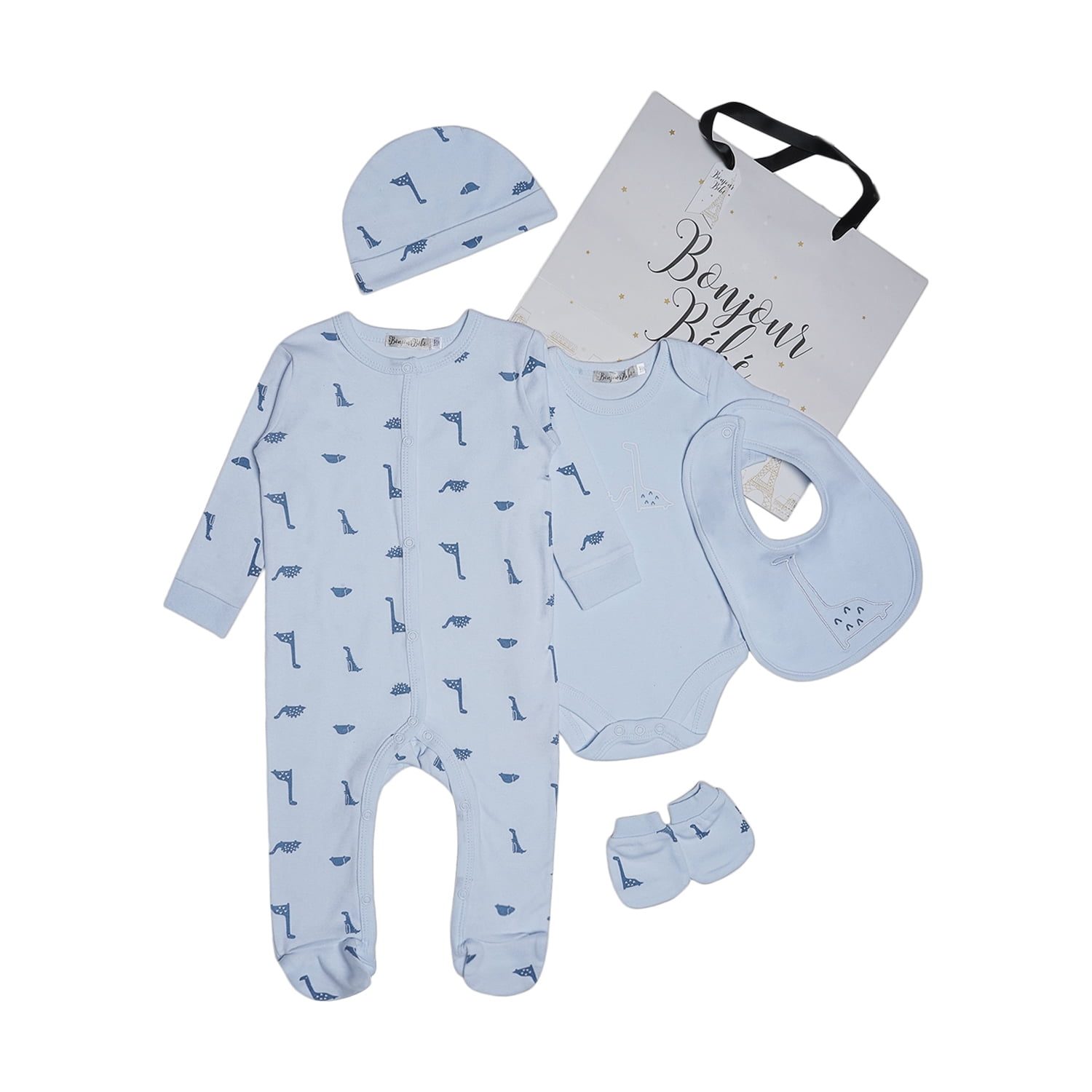 Click here for Bonjour Bebe Little Dino 5-Piece Layette Set - 100... prices