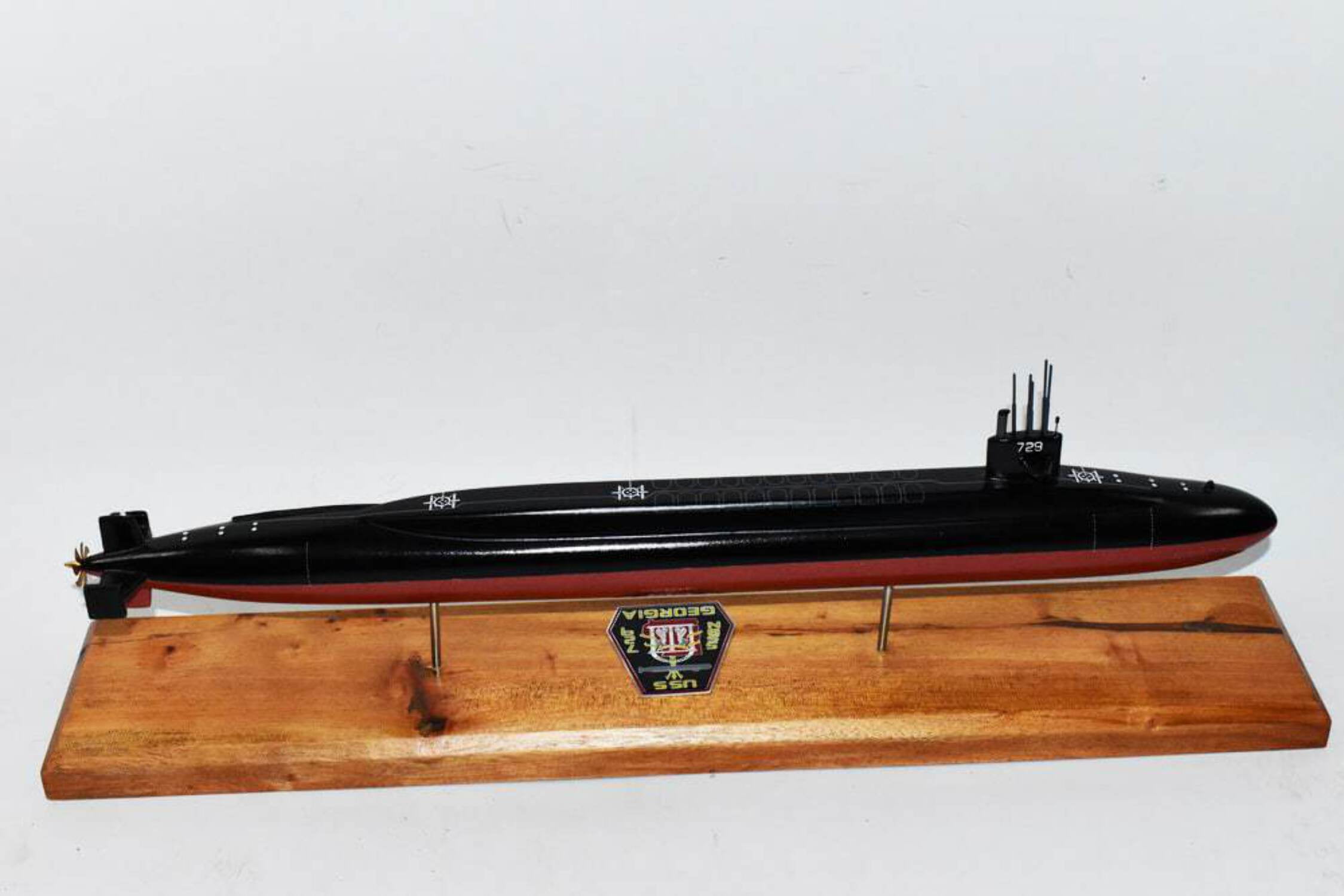 USS Rhode Island SSBN-740 Submarine Model,Navy,Scale Model,Mahogany,20 ...