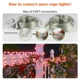 33FT LED Rope Lights Outdoor with , 300 LED Cuttable Connectable ...