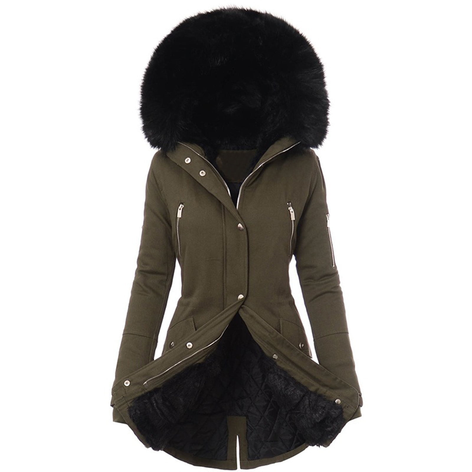 Click here for Qertyioot Womens Casual Faux Fur Coat Warm Jacket... prices