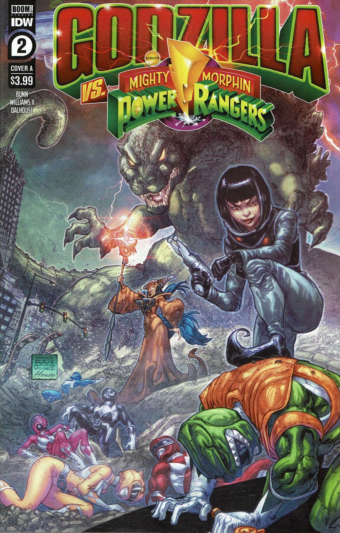 Godzilla Vs. The Mighty Morphin Power Rangers #2A VF ; IDW Comic Book ...