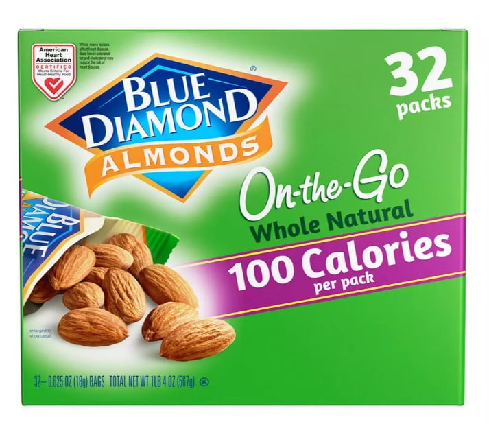 Blue Diamond Whole Natural Almond Snack Packs, 32 ct. - Walmart.com
