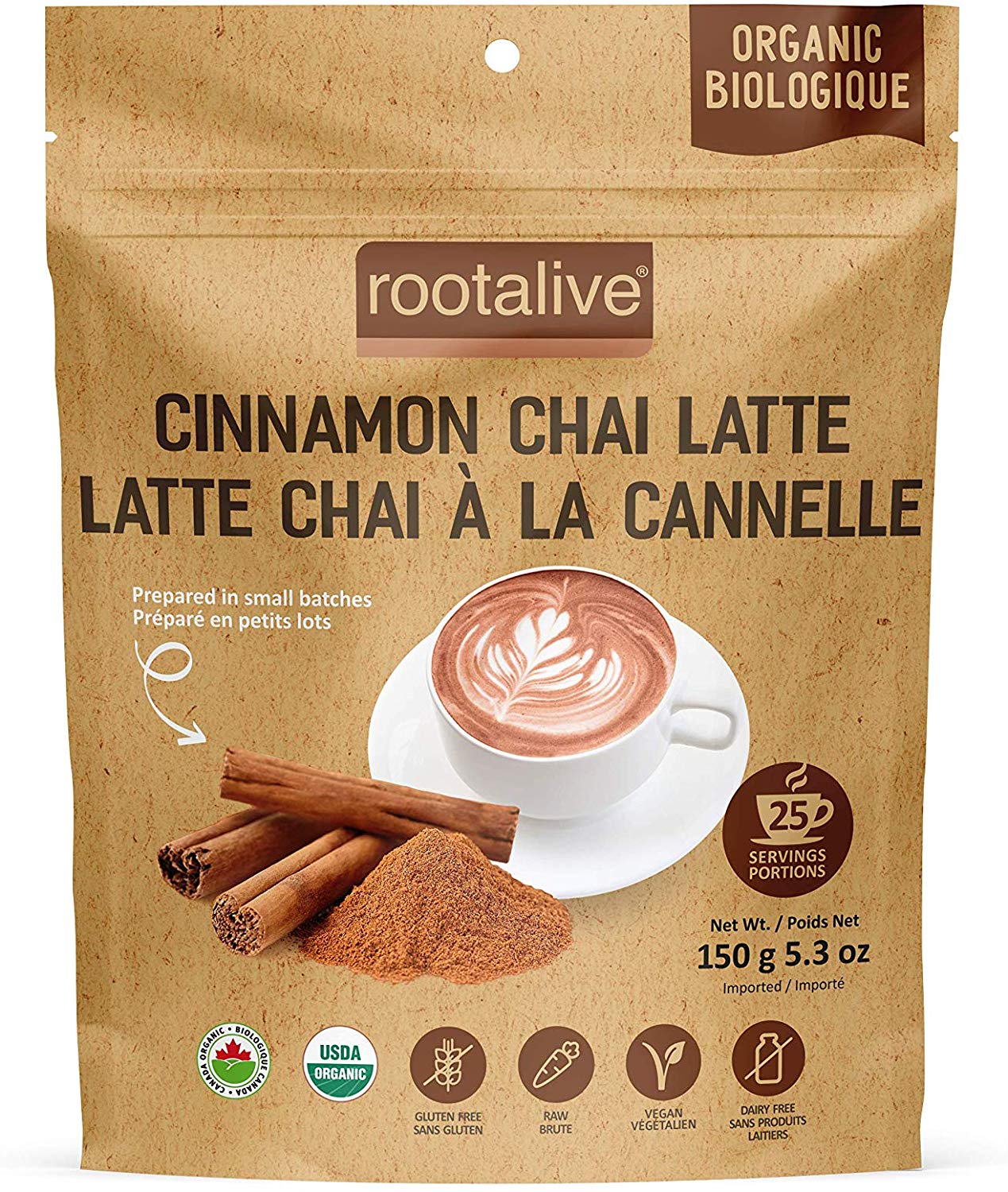 Organic Cinnamon Chai Latte 150g | Walmart Canada