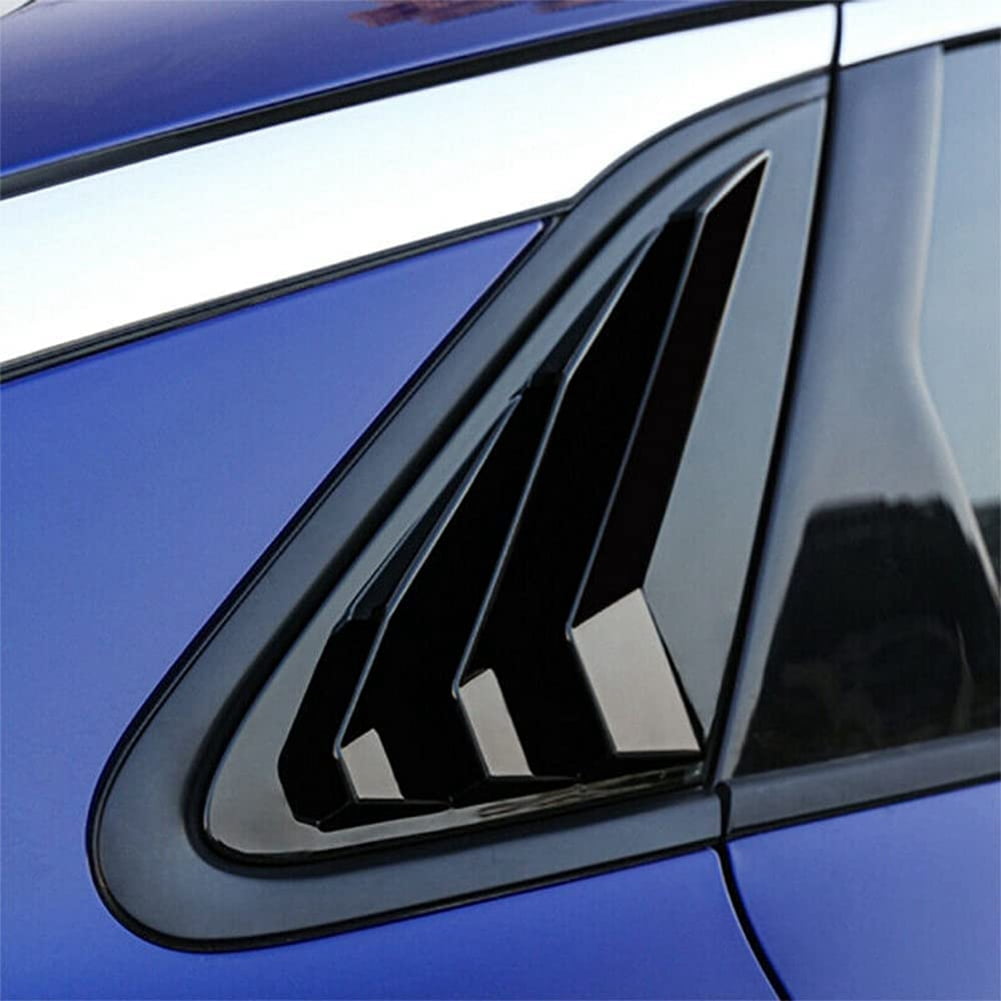 Buy 2PCS for KIA K5 2020 2021 2022 Black Rear Side Window Louvers ...