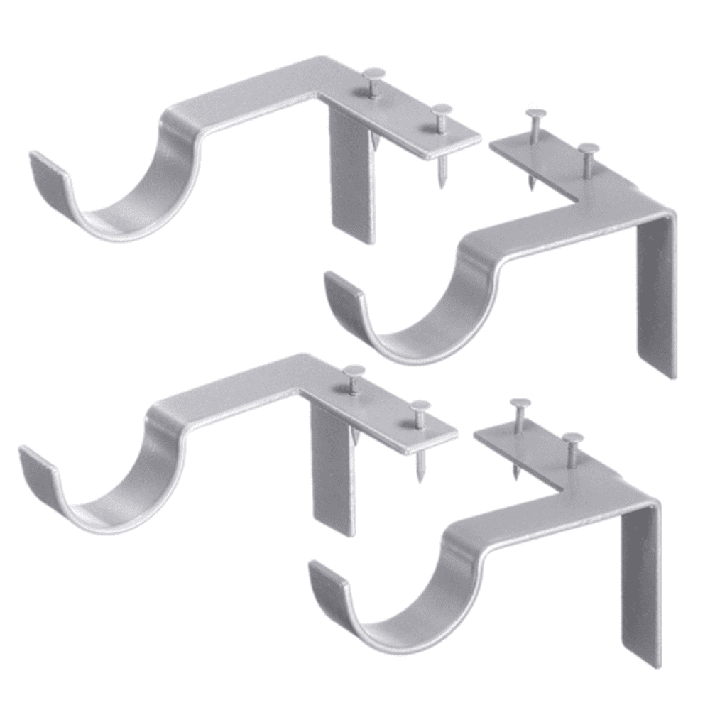 2 Pairs Curtain Rod Brackets Heavy Duty Drapery Rod Holders Hardware ...