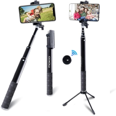 53" Selfie Stick Phone Tripod Extendable Selfie Stick with Detachable ...