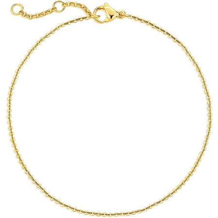 densenon Gold Anklet Bracelet 18K Gold Vacuum Plated Dainty Anklet Cute ...