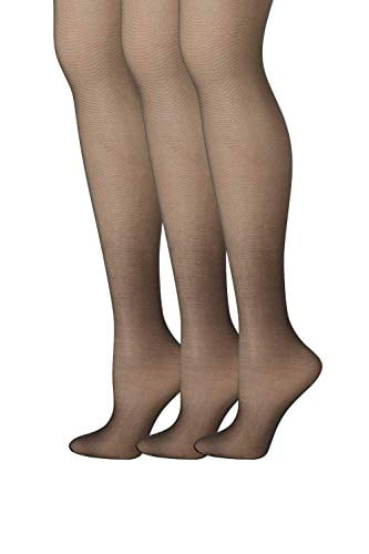 Silk Reflections Silky Sheer Control Top SF (Pack of 3) 3 Jet - Walmart.com