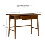Linon Charlotte Desk, Rich Brown Finish, 30 inches Tall - Walmart.com