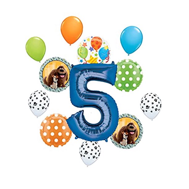 Secret Life of Pets Party Supplies 5th Birthday Max and Duke Balloon ...