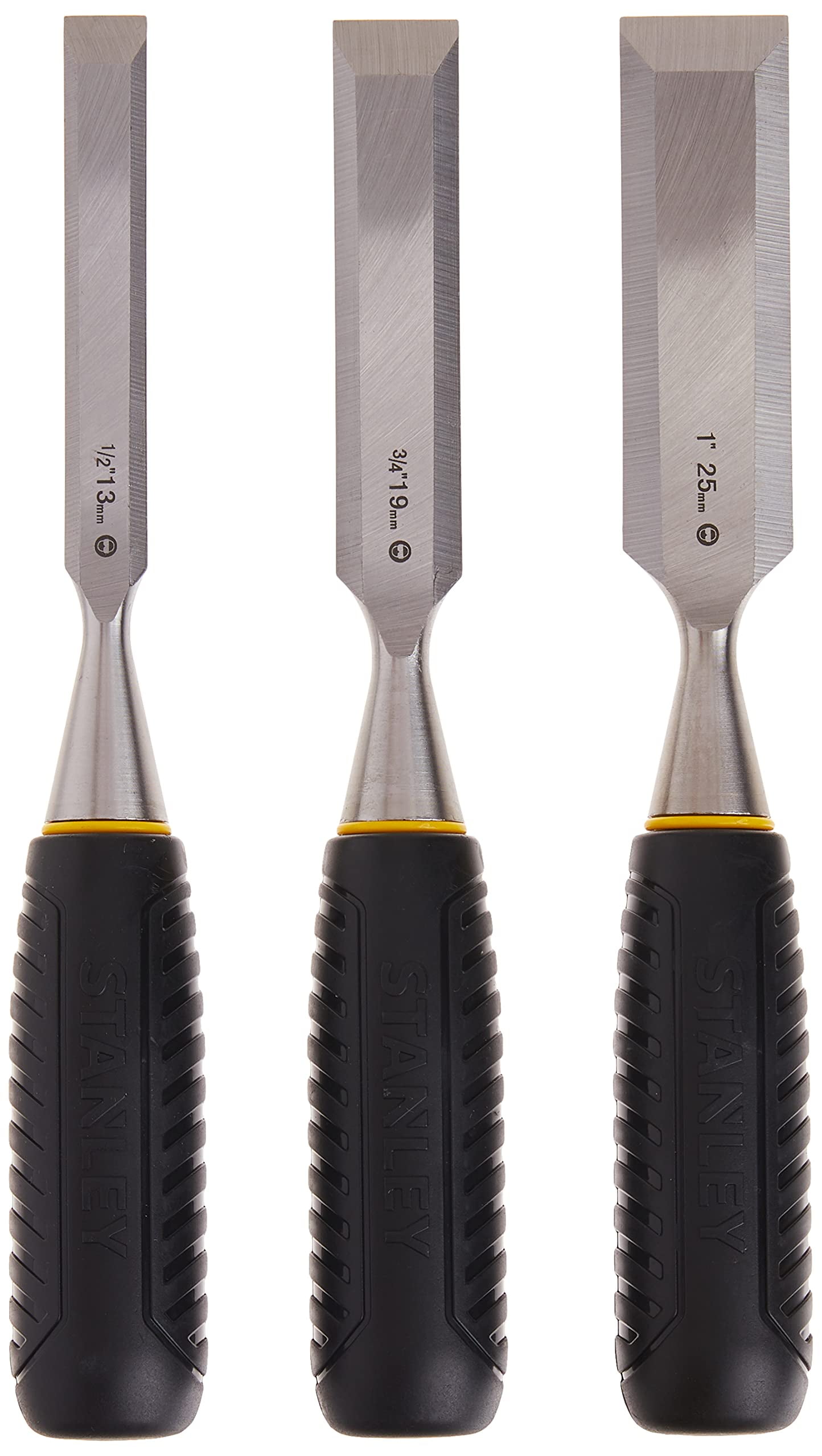 STANLEY Chisel Set, 150 Series, Short Blade, Wood, 3-Piece (16-150 ...