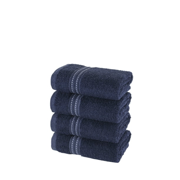 Halley Hand Towels 4-Pack - 100% Turkish Cotton Ultra Soft, Absorbent ...