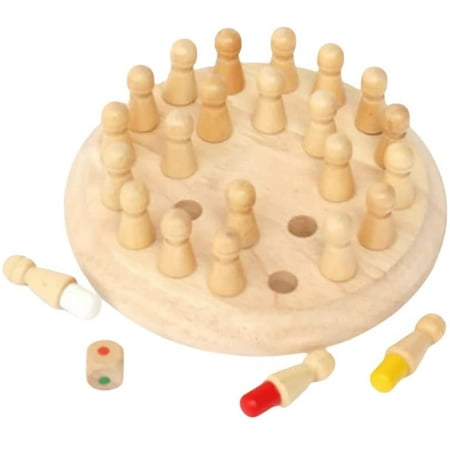 Wooden Memory Chess Game Kids Early Educational Matchstick Color ...
