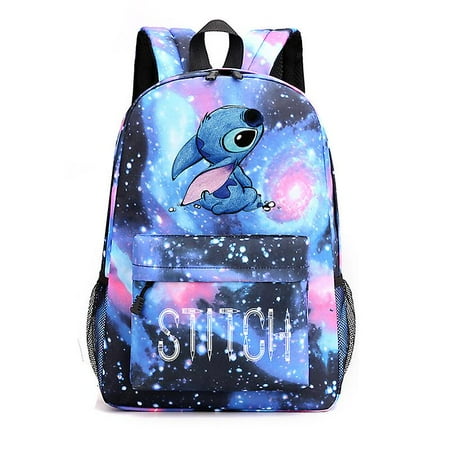 Stitch Backpack Black Starry Sky Large Capacity Student Schoolbag Tide ...