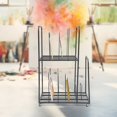 2-Tier Art Canvas Storage Rack with 4 Wheels, Iron Mobile Painting ...