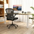 Costway Ergonomic Office Chair with Flip-Up Armrests Rocking Backrest ...