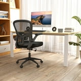 Costway Ergonomic Office Chair with Flip-Up Armrests Rocking Backrest ...