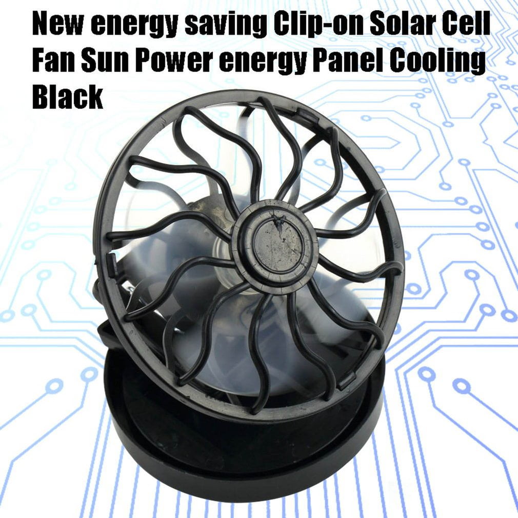 OUTAD Fan Solar Sun Clip-on Solar Power Cell Fan Sun Energy Panel Cool ...