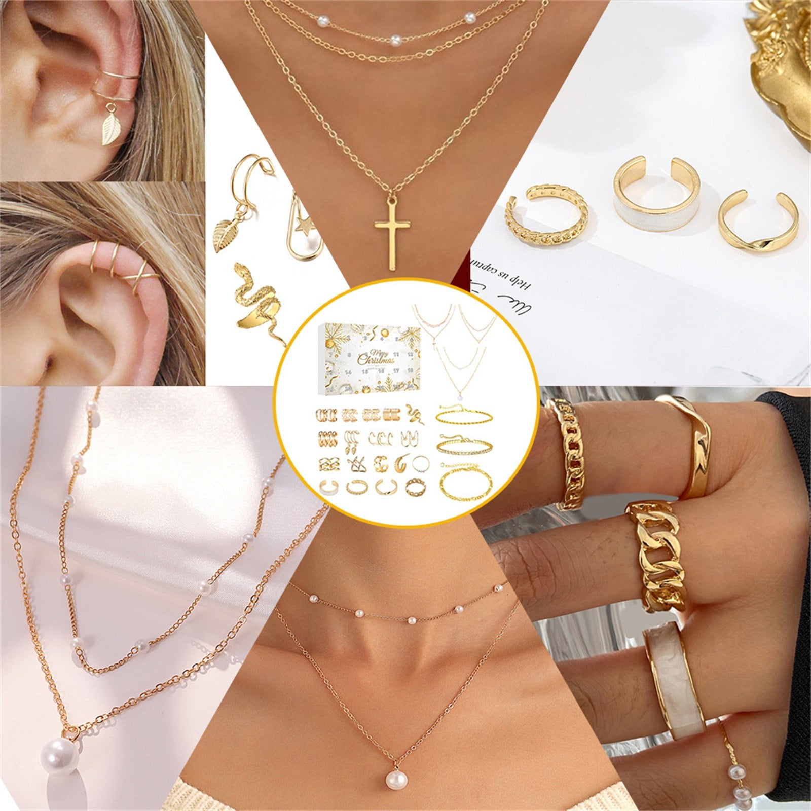 Click here for Imengl 24 Day Jewelry Christmas Advent Calendar Ch... prices